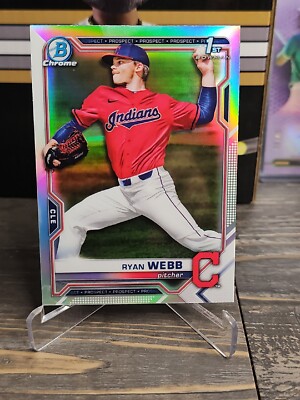 RYAN WEBB Bowman Chrome 1ST Rookie REFRACTOR RC 2021 CLeveland ...