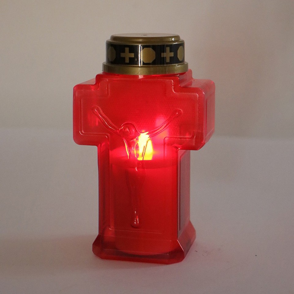 Electronic Prayer Candle Memorial Light LED Garden Cemetery Decoration ...