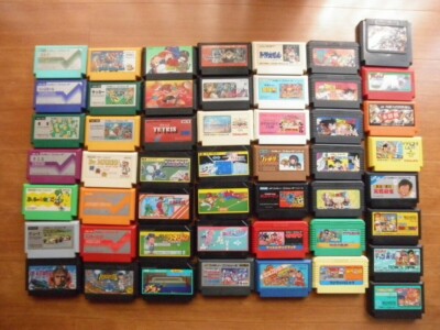 Junk Random Nintendo Famicom Soft Cartridge Lot 50 Set Random Game ...