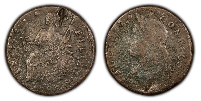 1787 Connecticut Colonial Copper CONNFC AUCTORI - Very Rare - Breen-851 ...