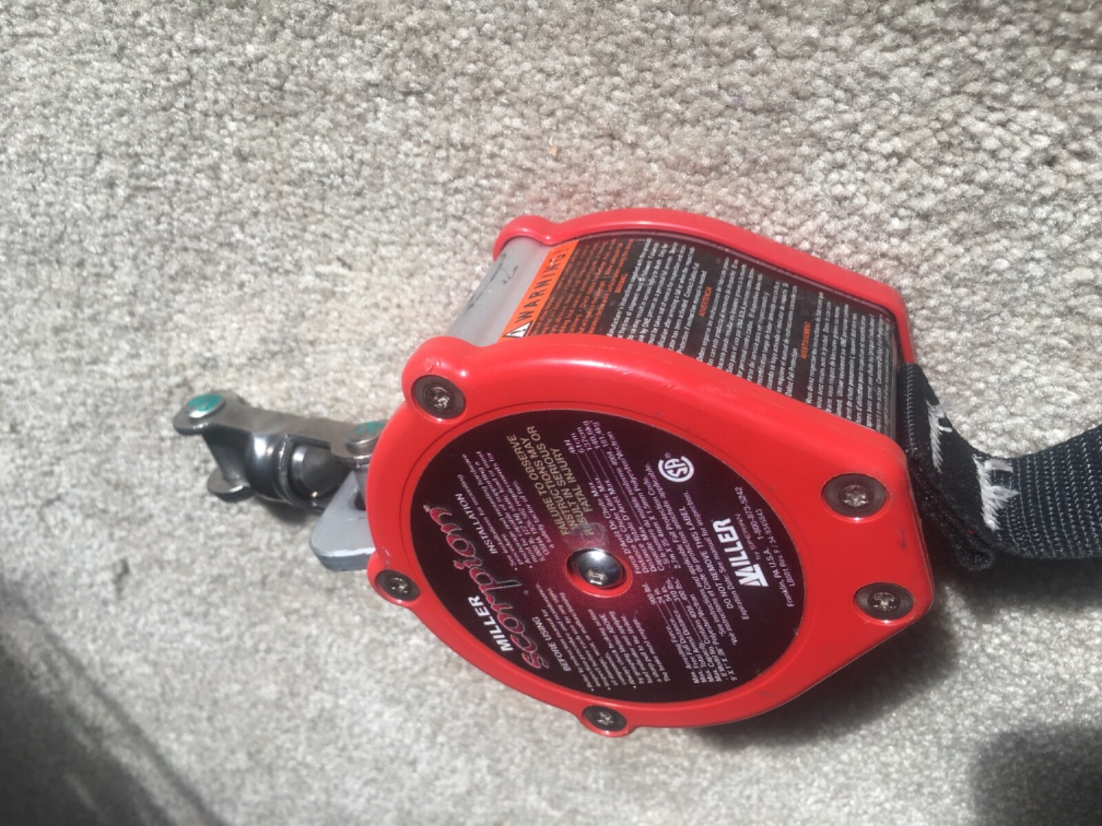Possibly New Unused Miller Scorpion Personal Fall Limiter Model PFL-4 ...