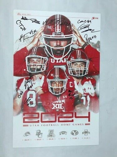 2024 Utah Utes Football Promotional Autographed Poster | eBay