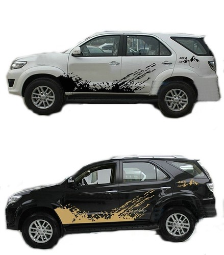 Graphic Mud Splash Stripe Decal Kit For Toyota Fortuner 4x4 Side Door ...