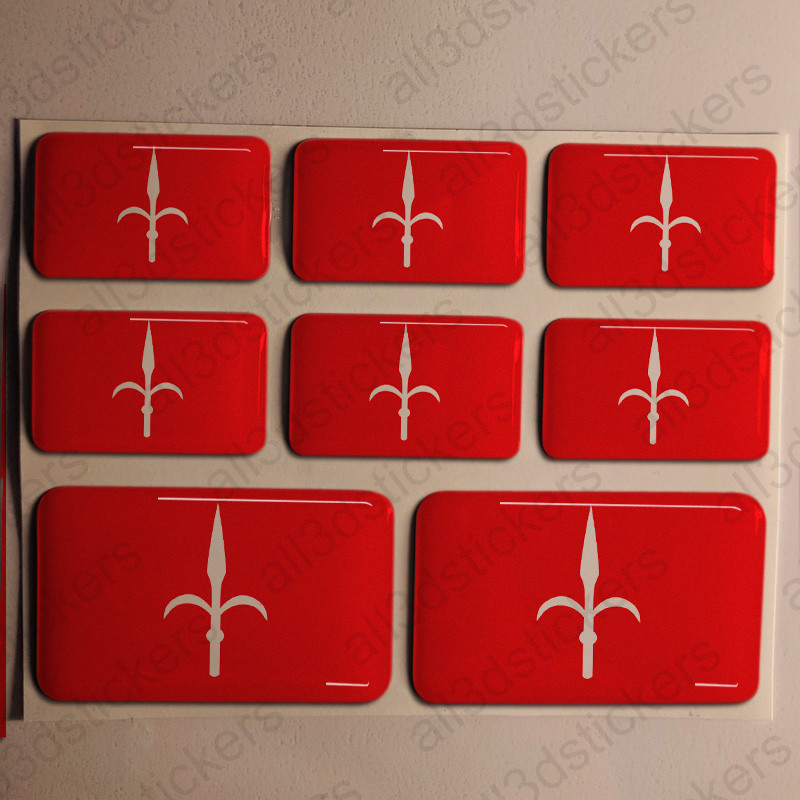Sticker Trieste Italy Resin Domed Stickers Flag 3D Vinyl Adhesive Decal ...