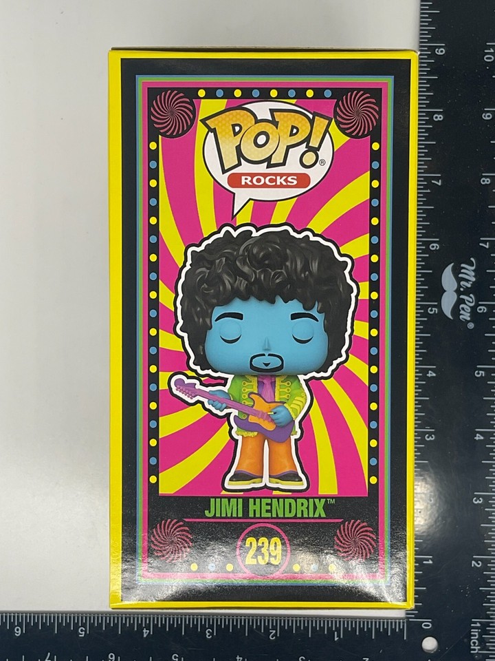 Funko Pop! Shop Exclusive Pop! Jimi Hendrix Black Light #239 Vinyl ...