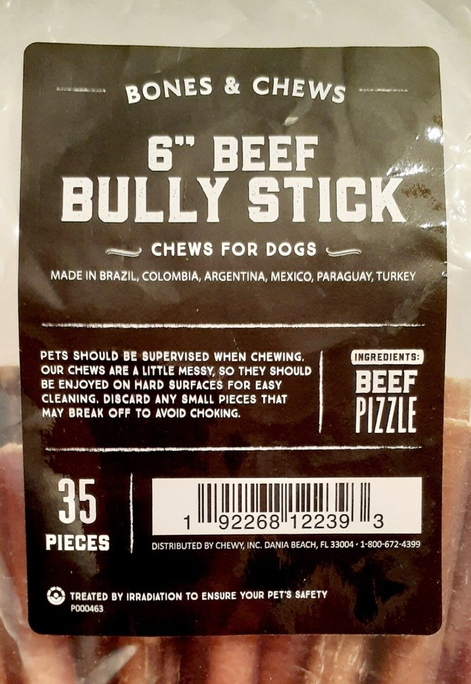 Bones & Chews - "6 Inch Beef Bully Stick" - Natural Dog Chews - 35 ...