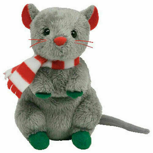 Ty DICKENS The Christmas Mouse 🎄 Baby Beanie 3-4" Holiday Ornament New ...