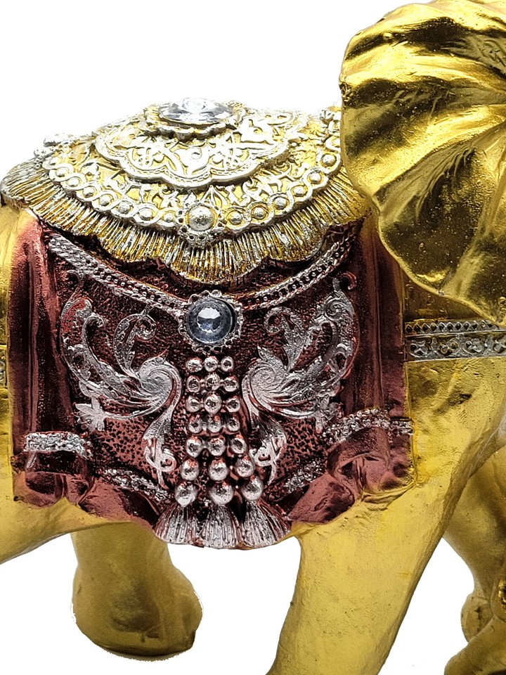 Feng Shui Elephant Trunk Statue Wealth Lucky Figurine Gift Home Decor ...
