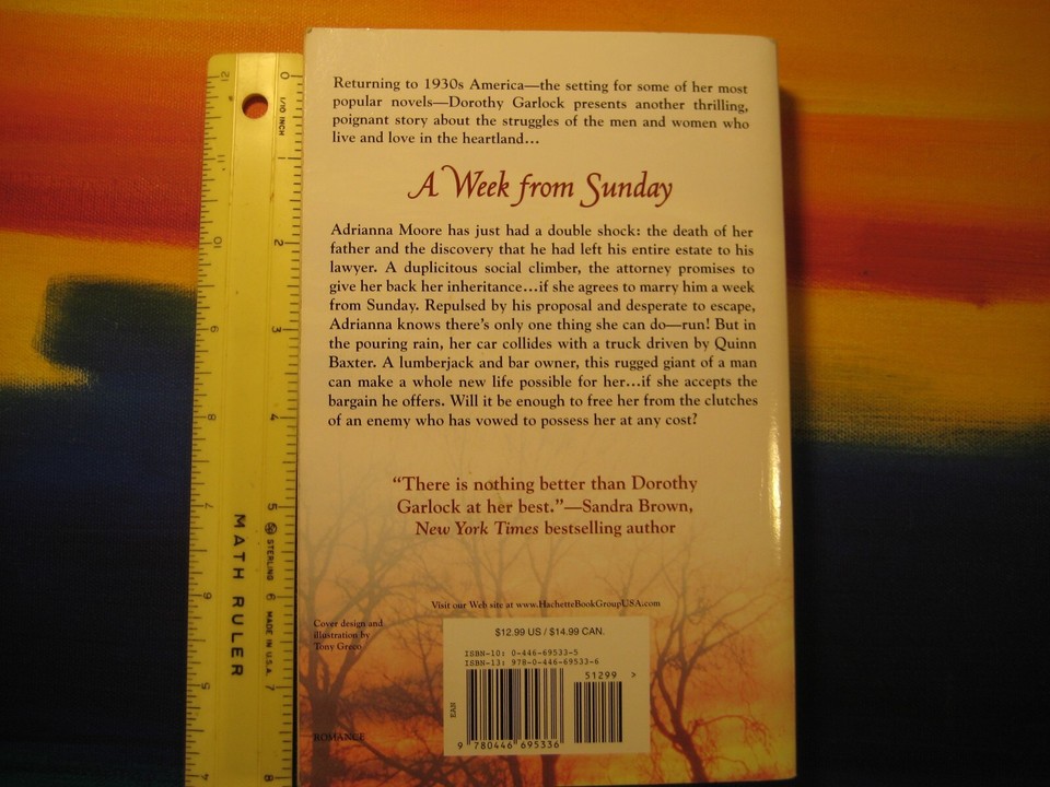 A Week From Sunday Dorothy Garlock Americana Romance Novel Book TPB ...