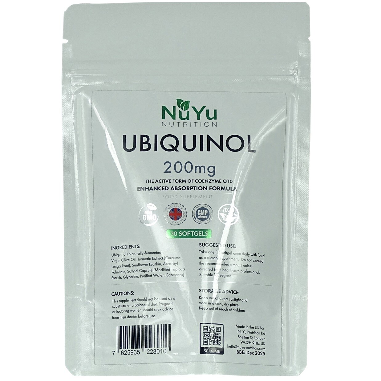 Ubiquinol 200mg Maximum Strength Softgels (Bioavailable Q10) - Vegan | eBay