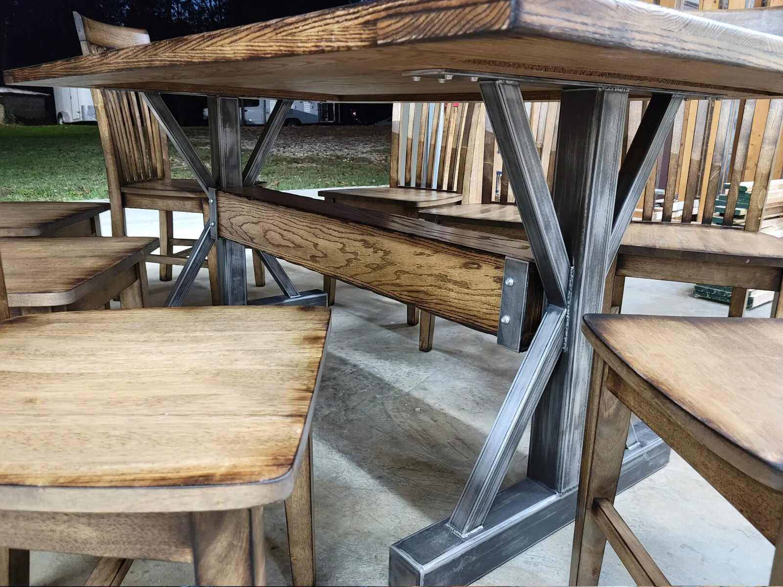 Metal Table Legs, Custom Sizes, Farmhouse Metal Table Legs, Handmade In ...