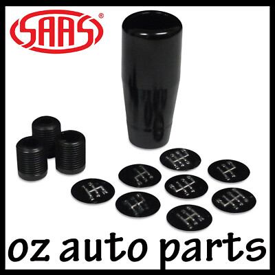 SAAS Genuine Brushed Black Aluminium Gear Knob 8 Shift Patterns Stick ...
