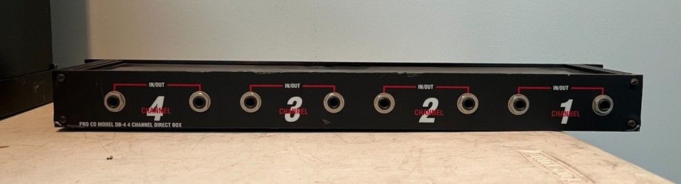 Pro Co Sound DB-4 4-Channel Rack Mount Direct Box | eBay