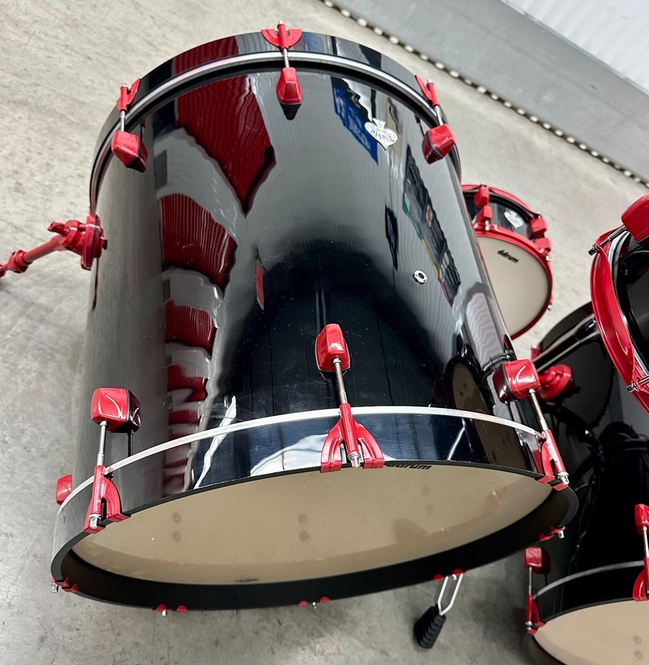 ddrum 7Pc Drum Double Bass Drum Set Shell Pack Diablo Black / Red | eBay