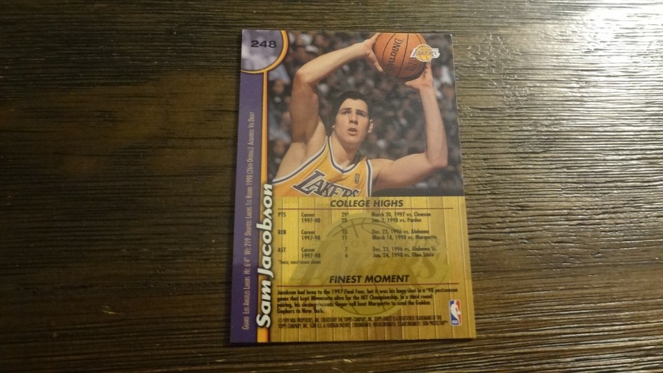 99-99 #248 TOPPS FINEST SAM JACOBSON BASKETBALL CARD | eBay