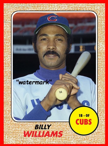 BILLY WILLIAMS Custom Made Baseball Art Card Chicago Cubs MINT | eBay