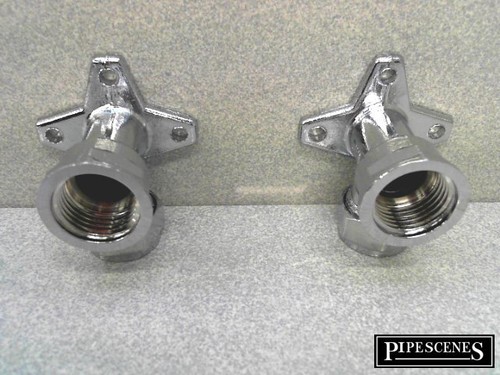 Bib Tap or Shower Head Fix Chrome Back Plate Elbows 15mm x 1/2" BSP ...