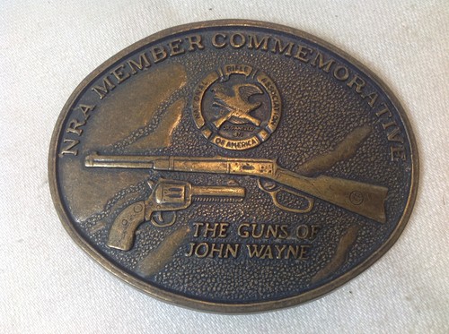 Vintage NRA Member Commemorative the Guns of John Wayne Brass Belt ...