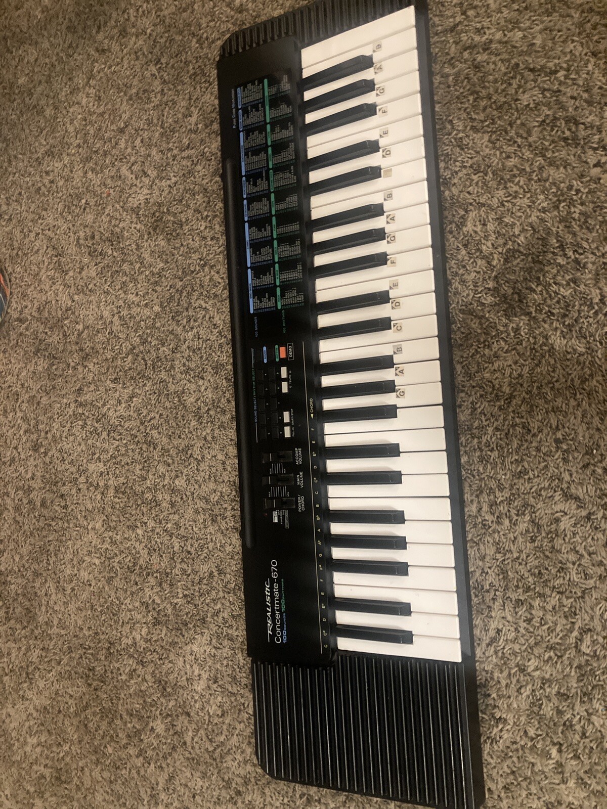 Realistic ; Concertmate-670;100 sounds , 100 rhythms (without DC-9V ...