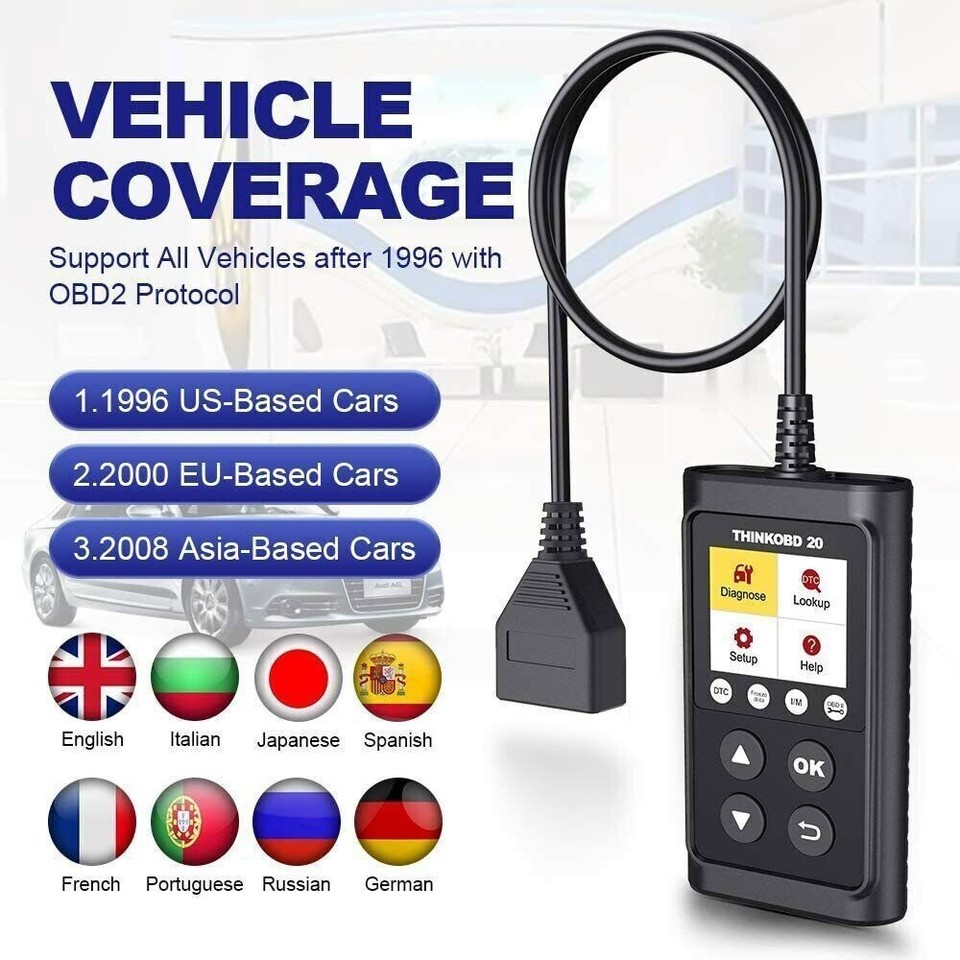 Jeep Wrangler OBD2 Fault Reader Reset Scanner Vehicle Scan Tool T20 ...