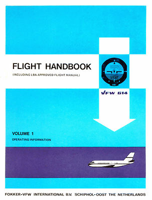 FOKKER - VFW 614 / FLIGHT HANDBOOK VOLUME 1 / 1974+2 BROCHURES ...