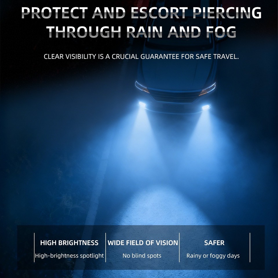 For Foggy Weather LED Fog Lights Large LED Chip 360° Light Emission ...