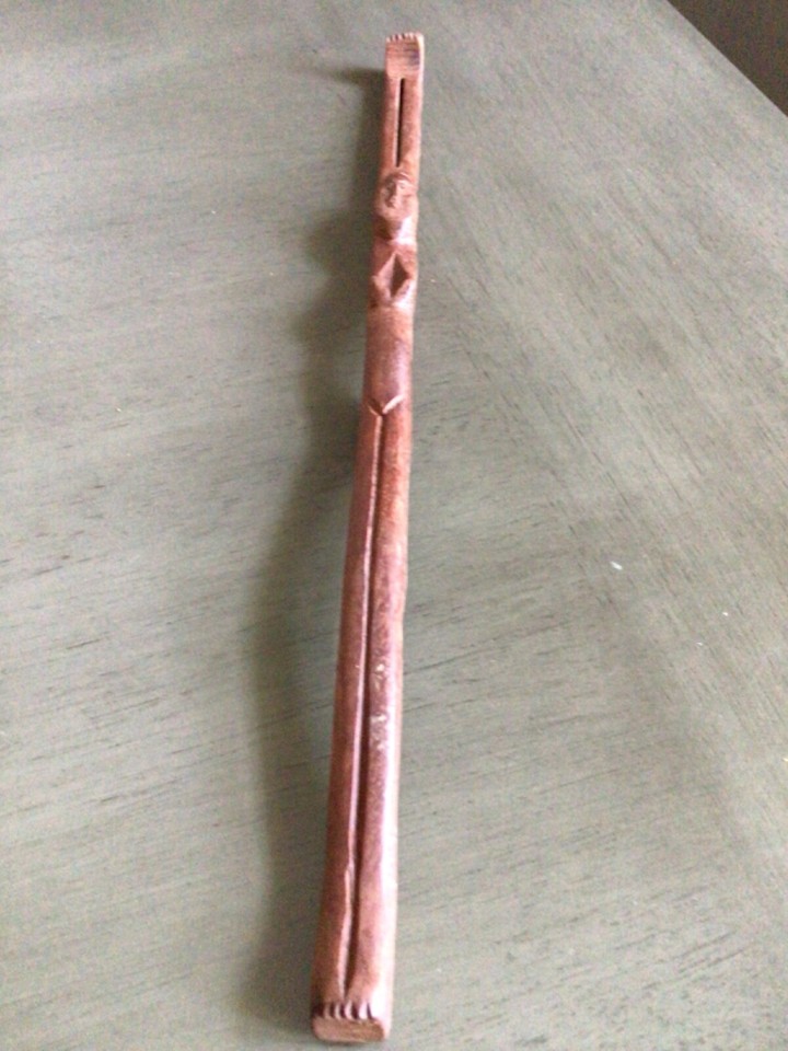 Vintage Woman Figure Wood Hand Carved Stick Decor Back Scratcher 16” | eBay