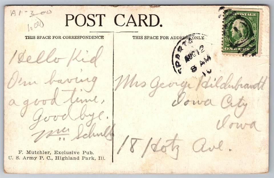 Postcard US Machine Gun Charge WW1 No 6371 O72 | eBay