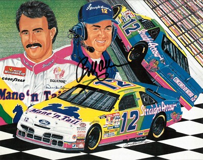 Bobby Allison signed NASCAR Team Straight Arrow #12 8x10 Collage Photo ...