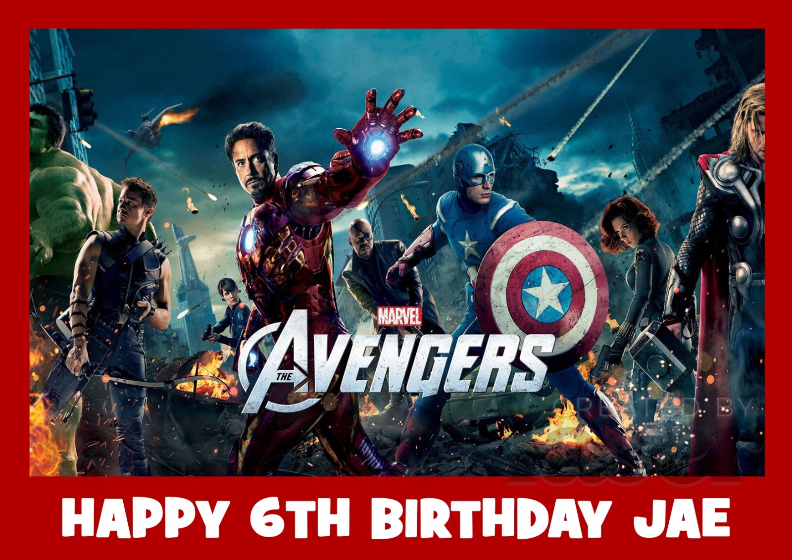 Marvel Avengers A4 Cake Topper Themed Edible Image Edible Icing | eBay ...