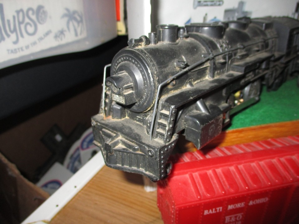 Vintage Marx O Gauge Plastic 1666 Locomotive w/Tender & 3 Cars~Engine ...