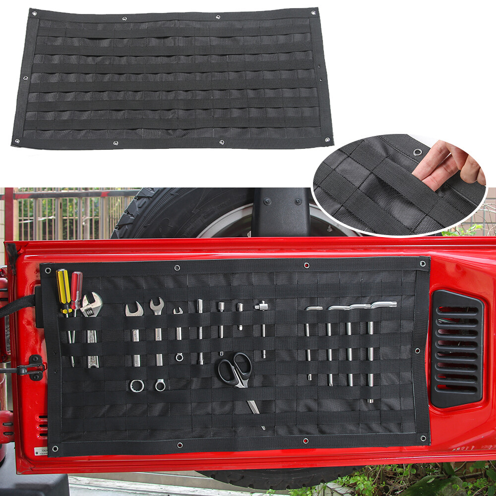 Tailgate Tool Kit Canvas Bag Tool Organizer Pocket for 07-18 Jeep ...
