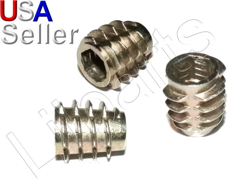 E-Z LOK M4 M5 M6 M8 M10 Zinc Hex Threaded Insert Wood UnFlanged ...