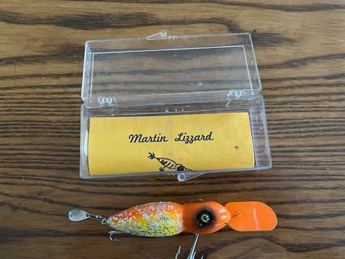 New Vintage Martins Lizard - Orange/Yellow Original Plastic Box with ...