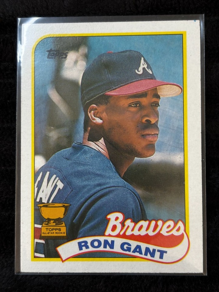 1989 Topps Ron Gant Rookie Baseball Card #296 Atlanta Braves All-Star ...