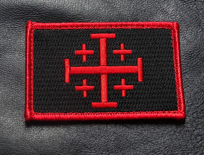 JERUSALEM CROSS INFIDEL CRUSADER EMBROIDERED HOOK PATCH | eBay