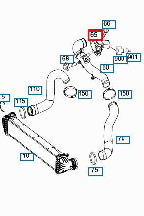 MERCEDES BENZ Manifold Absolute Pressure MAP Sensor A0051537228 NO DUTY ...