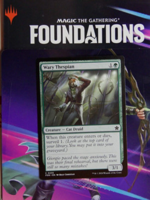 MTG FDN: Wary Thespian (Creature Cat Druid) Regular Common 0235 ...