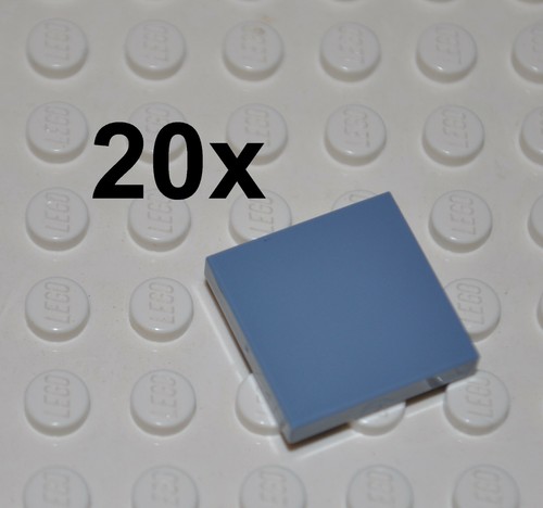 LEGO PARTS - 20X 2X2 SAND BLUE TILES/FLAT BUILDING PIECES/TILE PANELS ...