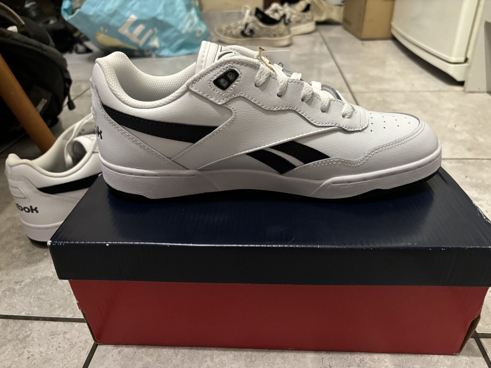 Reebok BB 4000 II Trainers White / Core Black /Pure Grey UK 8 Brand New ...