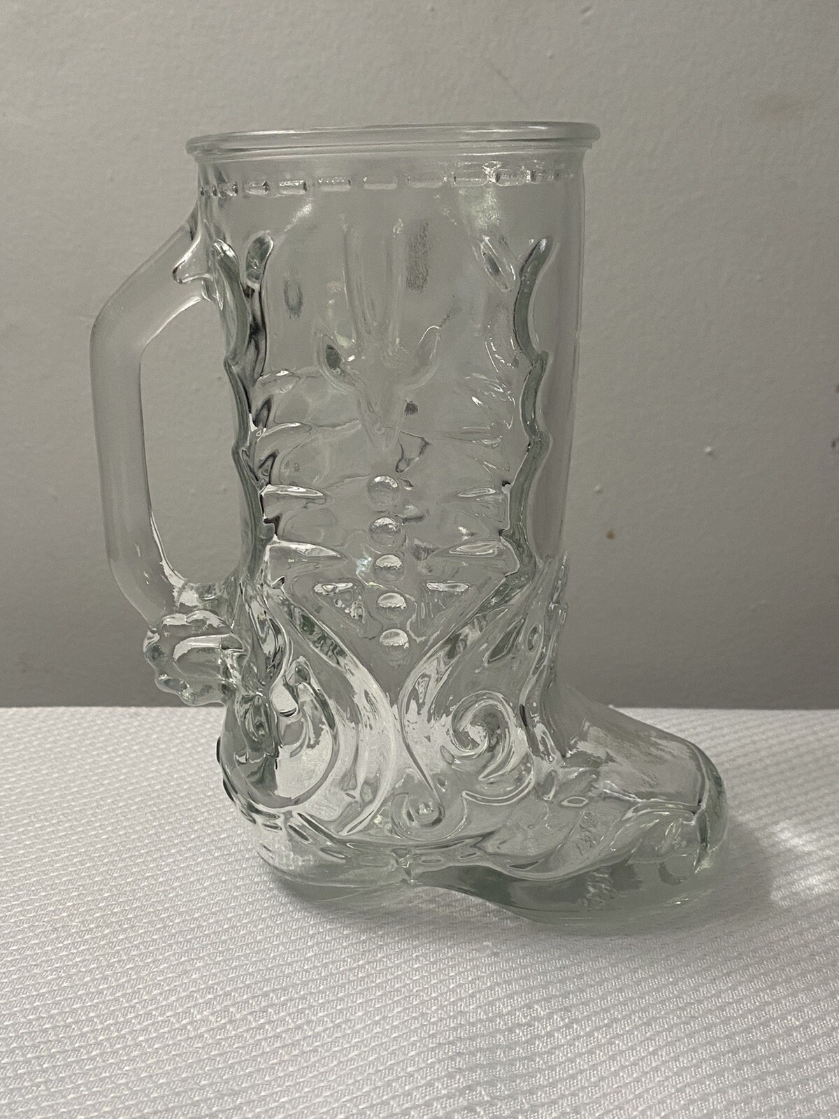 Vintage Libbey Cowboy Boot Glass Mugs Clear Glass CANADA 6" TALL | eBay