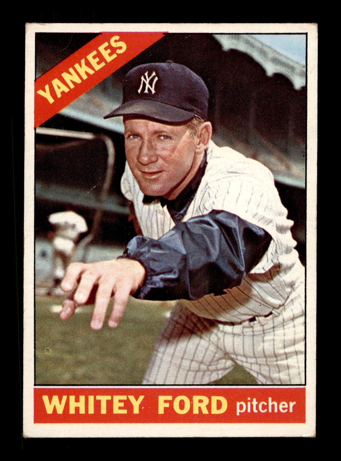 1966 Topps #160 Whitey Ford Sharp + Nice Color (wrinkle) | eBay