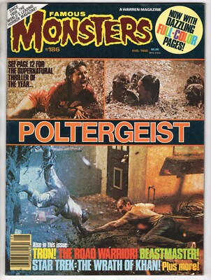 FAMOUS MONSTERS OF FILMLAND #186 1982 TRON Poltergeist STAR TREK Warren ...