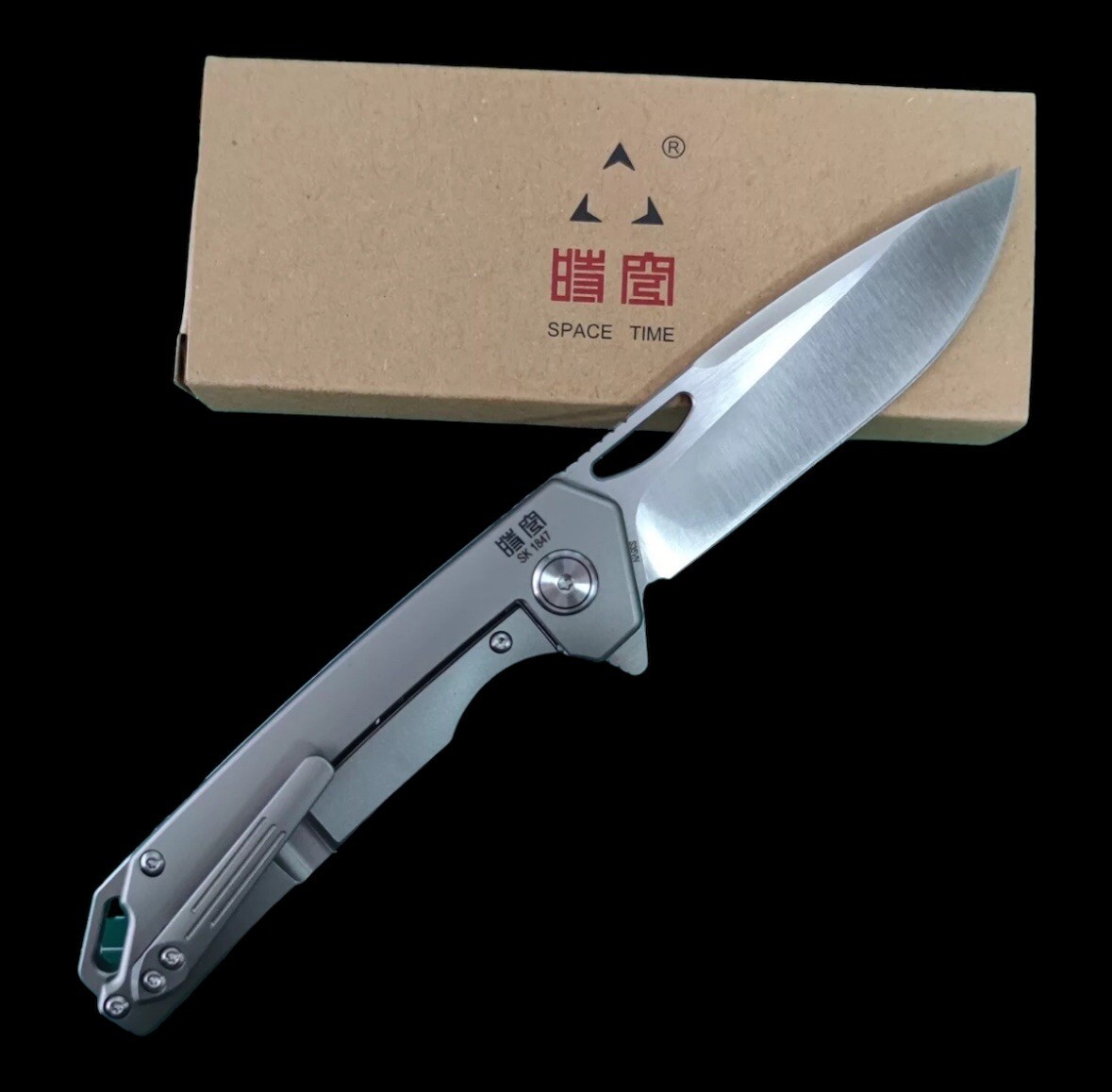 TIGEND spacetime Side lock Folding Knife Titanium Handle SK1847-S35VN ...