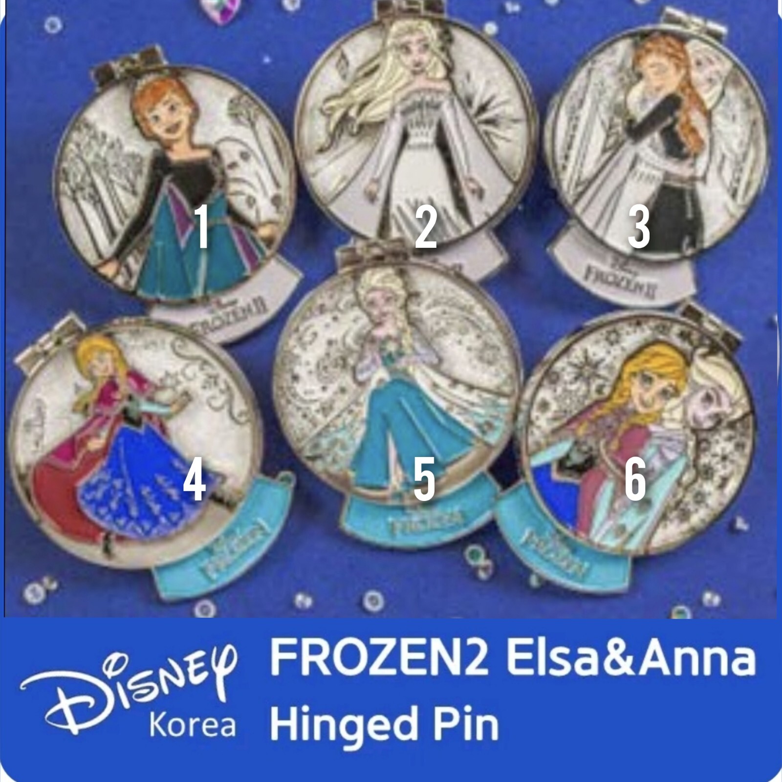 Disney Korea Frozen Frozen2 Limited Elsa Hinged Door Pin Doubleside | eBay