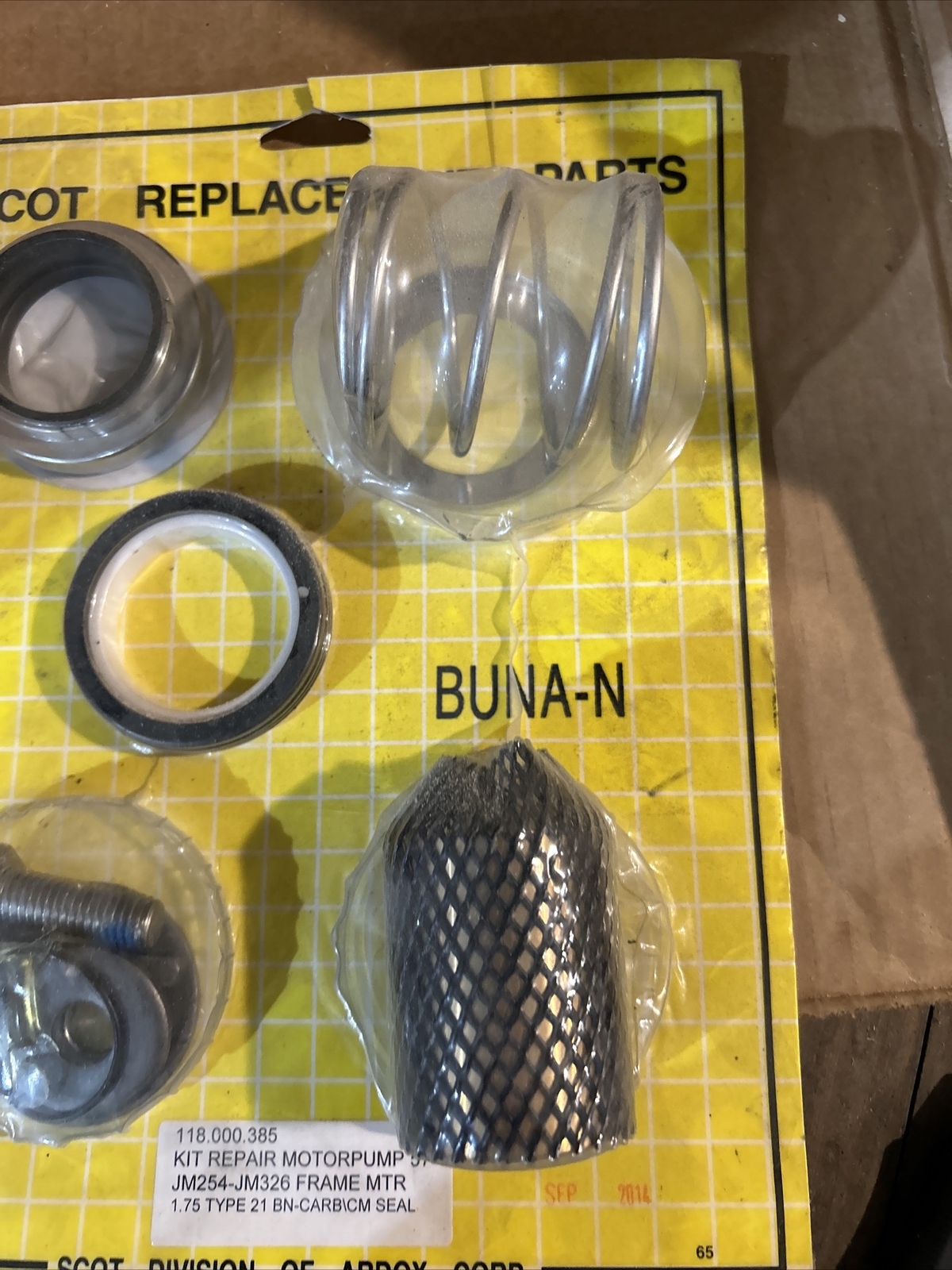 SCOT 118.000.385 / Repair Kit for Motor Pump 57 / JM254-JM326 Frame MTR ...