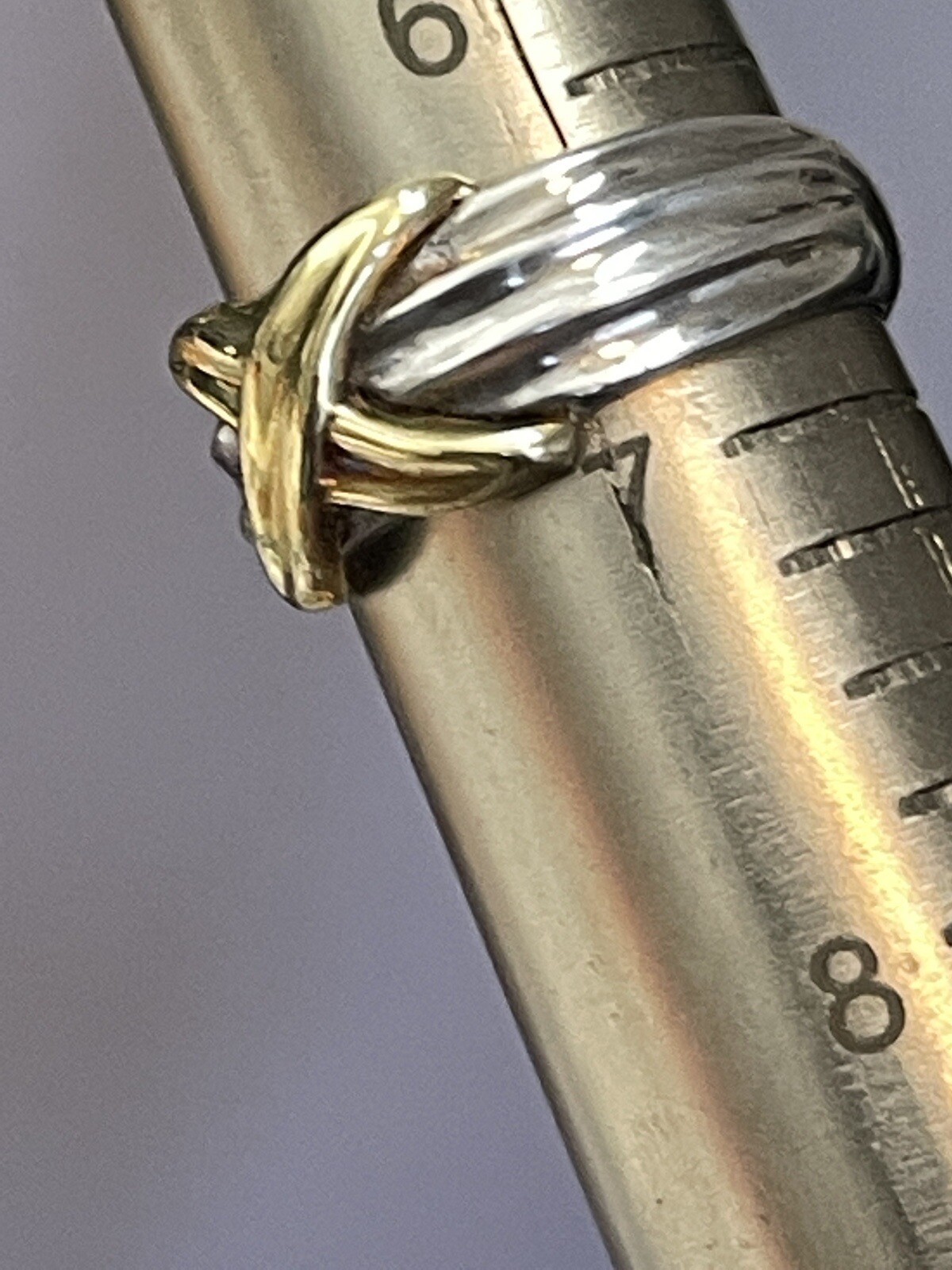 Jeffrey Levin “X” Ring 925 18k Gold | eBay