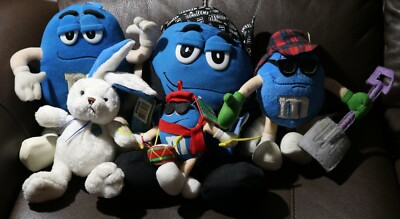 Lot of 5 Blue M&M Plush Stuffies | eBay