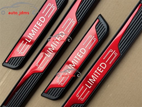 4PCS Red Car Door Scuff Sill Cover Panel Step Protector For Mazda ...