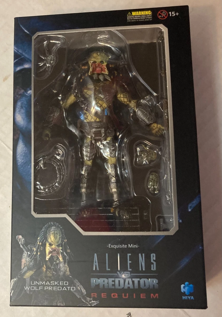 Hiya Toys Alien Predator Unmasked Wolf Predator 1:18 Scale, 49% OFF